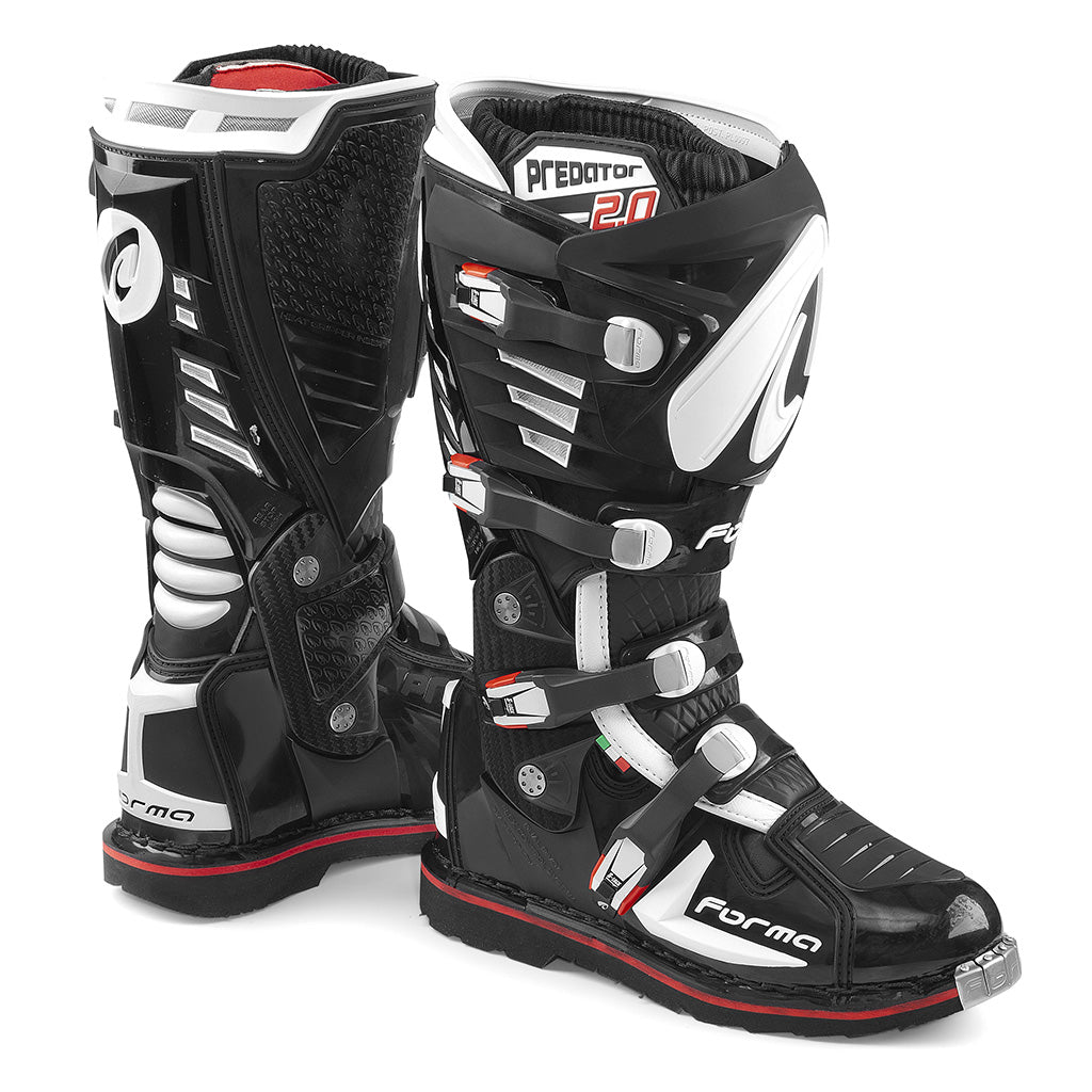 motorcycle boots | Forma Predator 2.0 black pro motocross offroad mx ...
